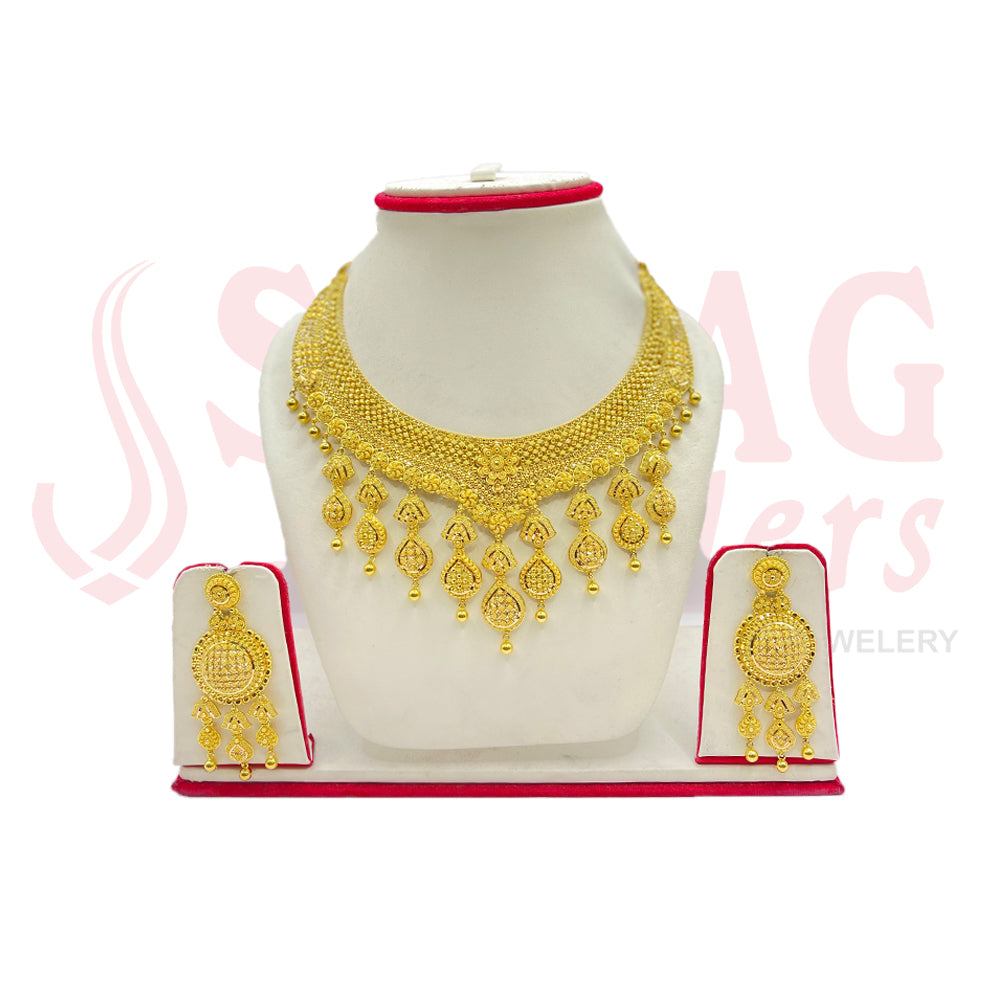 Designer light weight gold necklace store