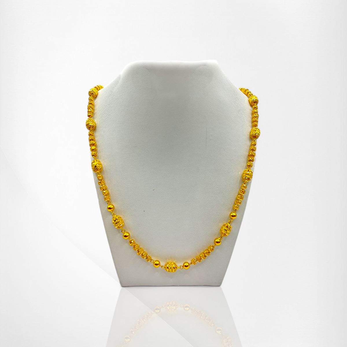 Gold Chain with Elegant Ball Design – Suhag Jewelers